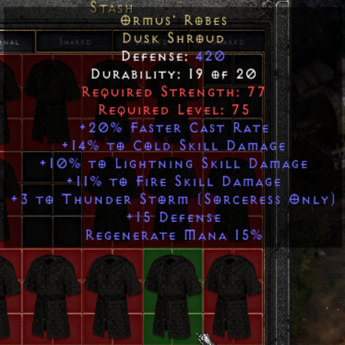 Buy D2R Ormus' Robes - Thunder Storm | Diablo 2 Resurrected (D2R) Item ...