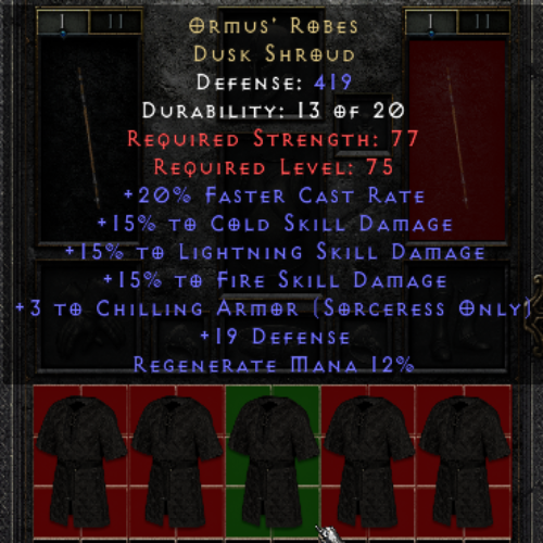 Buy D2R Ormus' Robes - Chilling Armor | Diablo 2 Resurrected (D2R) Item ...