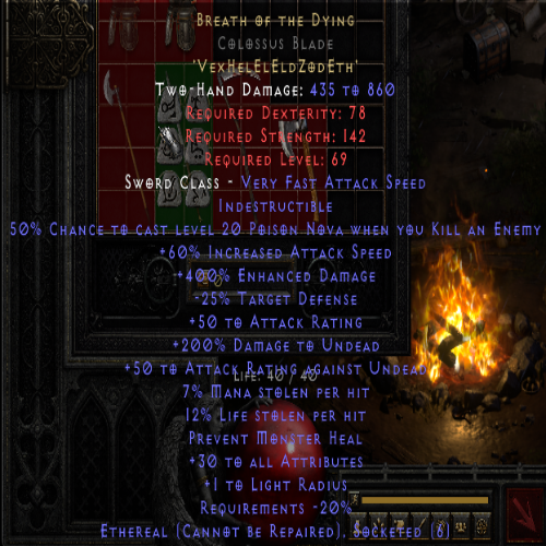 Buy D2R Breath of The Dying Colossus Blade Ethereal 400 ED 15 LS ...