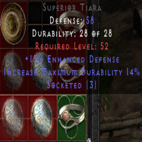 Buy D2R Tiara 3os 15 ED 14 IMD | Diablo 2 Resurrected (D2R) Item Shop ...