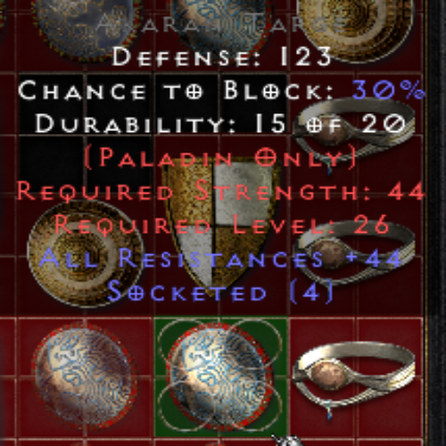 Buy D2R Akaran Targe 4os 44 All Resistances | Diablo 2 Resurrected (D2R ...