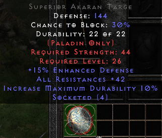 Buy D2R Akaran Targe 4os 15 ED 42 All Resistances 10 IMD | Diablo 2 ...