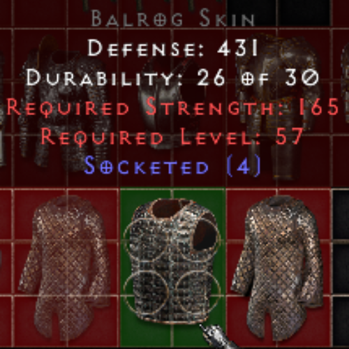 Buy D2R Balrog Skin 4os - 431 Defense | Diablo 2 Resurrected (D2R) Item ...